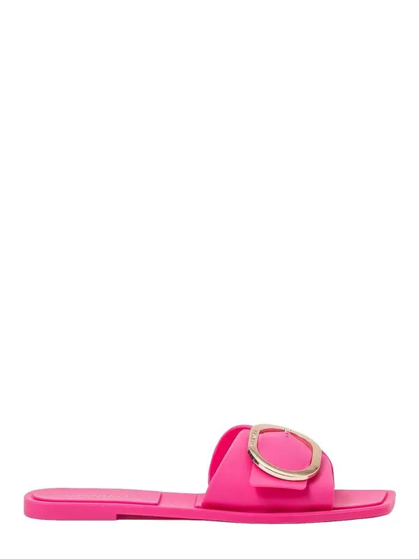 TWINSET Pvc Mule Sandals With Low Heel - Fuchsia