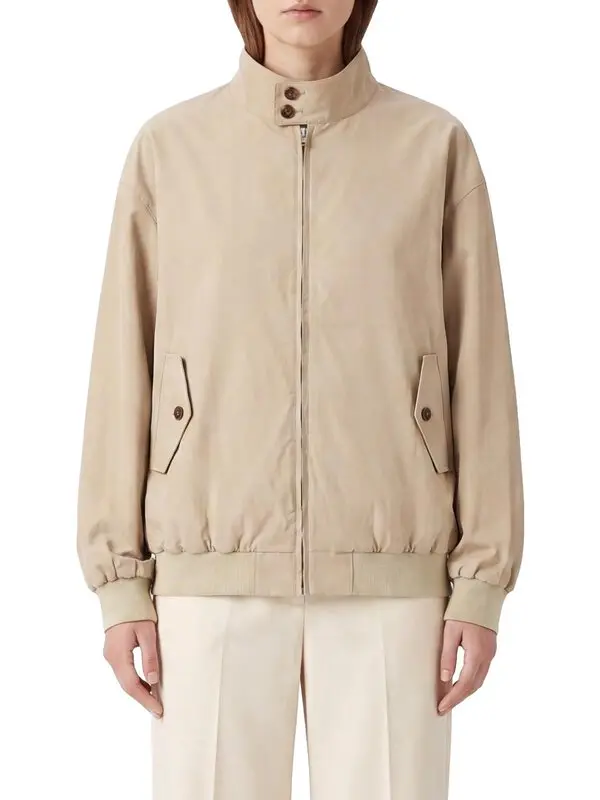 MAISON MARGIELA Cotton Blend Bomber Jacket - Beige