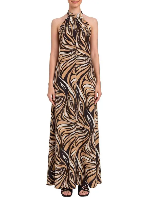 TWINSET Printed Viscose Blend Maxi Dress - Multicolor