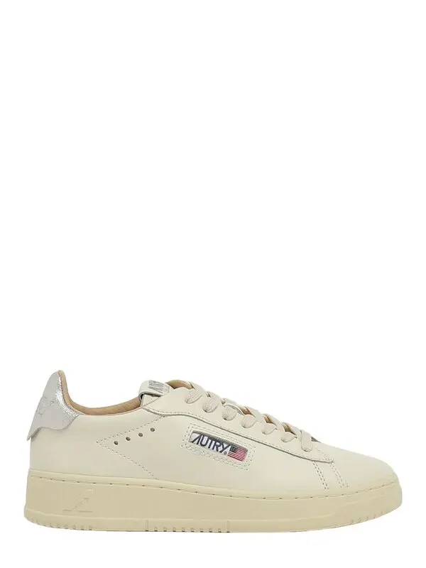 AUTRY Dallas Low Calfskin Leather Sneakers - Silver