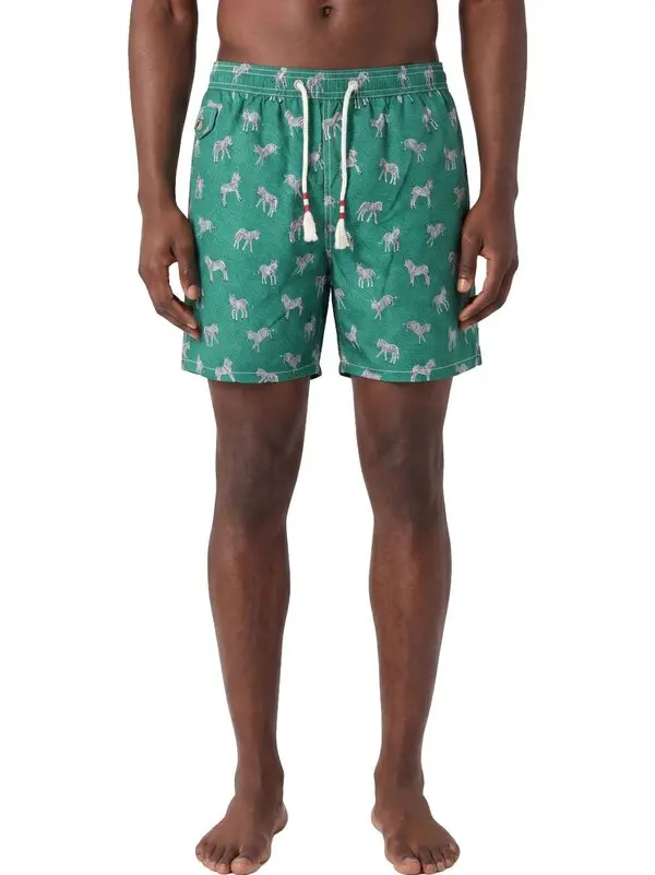 MC2 SAINT BARTH Giraffe Print Swim Shorts - Emerald