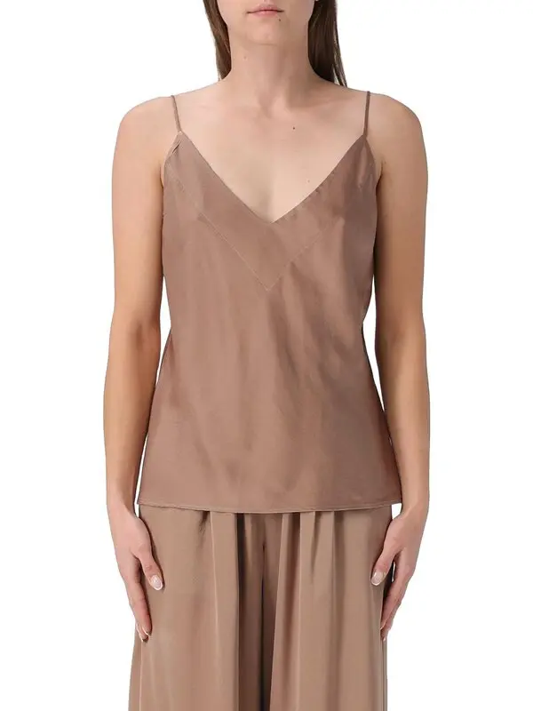 FORTE_FORTE Navy V-neck Camisole Top - Walnut