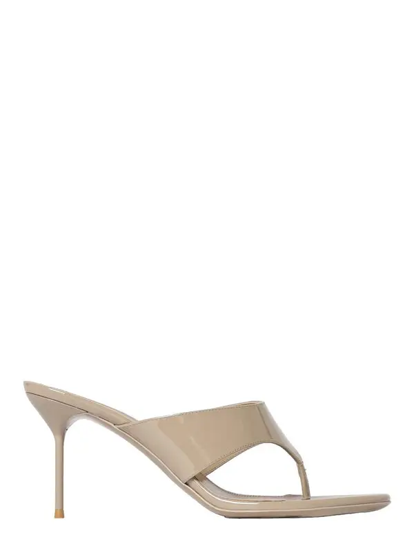 Paris Texas Lidia Patent Leather Mules - Grey