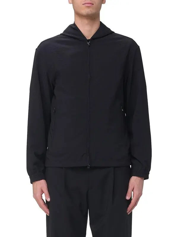 Emporio Armani Hooded Zip-up Jacket - Black