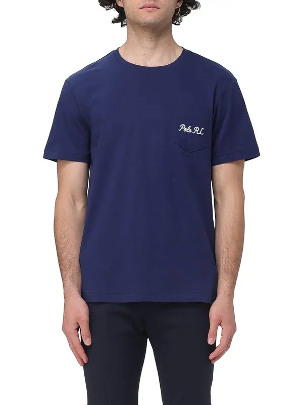 Polo Ralph Lauren Cotton T-shirt With Teddy Print - Blue