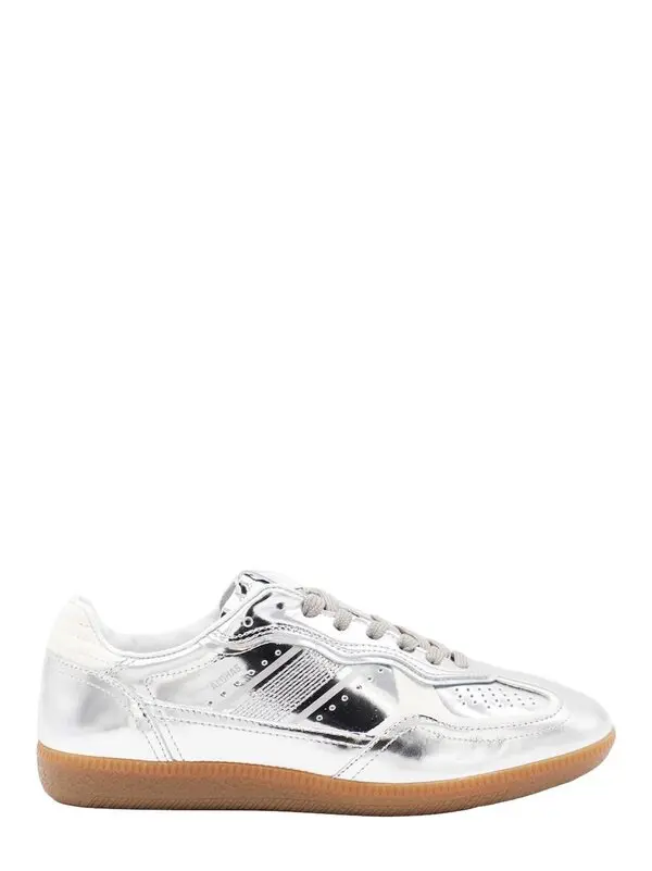ALOHAS Tb.490 Laminated Leather Lace-up Sneakers - Silver