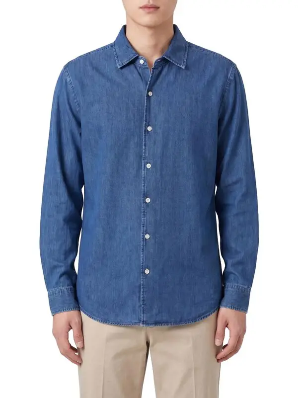 MC2 SAINT BARTH Linen Shirt - Denim