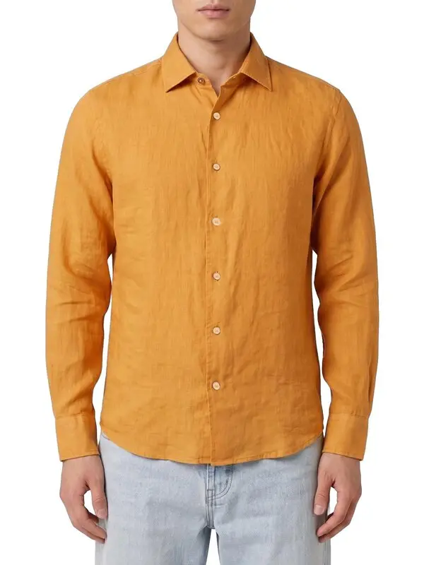 MC2 SAINT BARTH Linen Shirt - Mustard