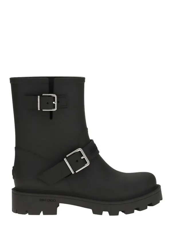 JIMMY CHOO Buckled Boots - Black