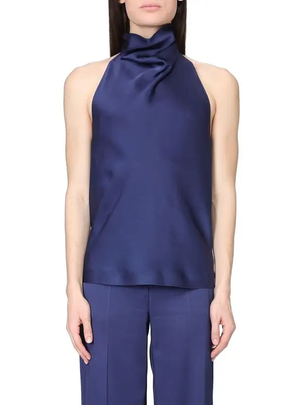 Stella McCartney Halter Neck Draped Top - Navy