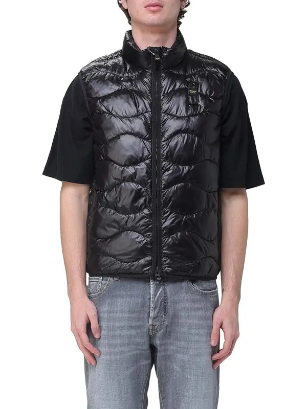BLAUER. Padded Nylon Vest - Black