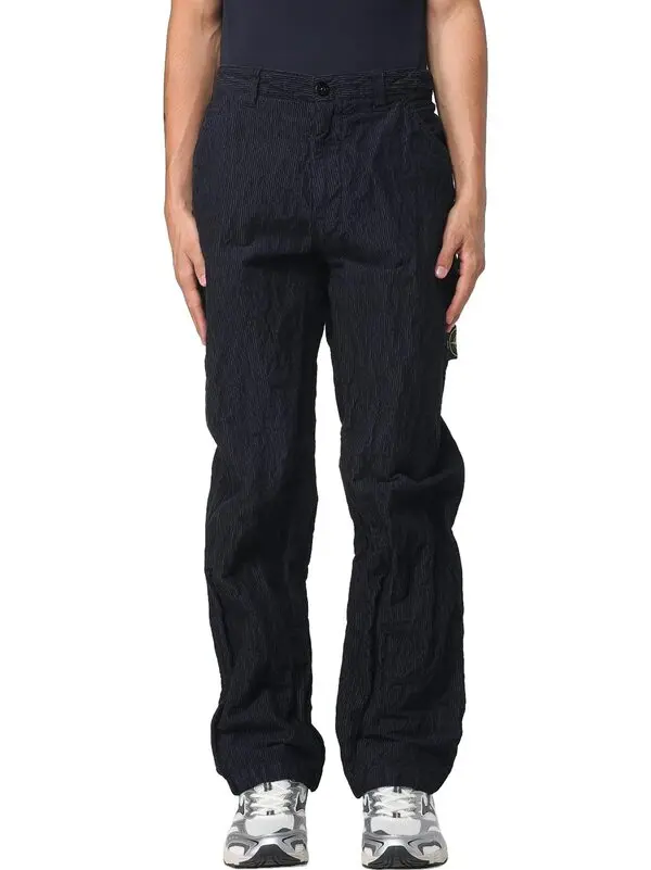 Stone Island Textured Trousers - Blue