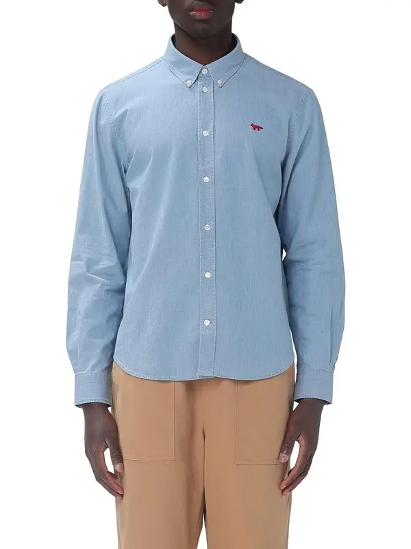 Maison Kitsuné Cotton Casual Shirt - Blue