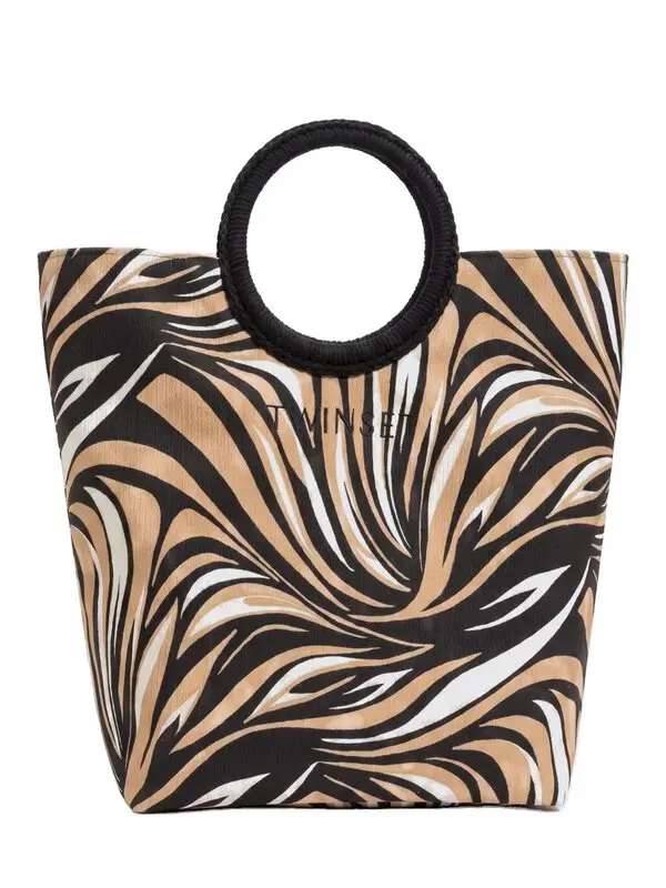 TWINSET Printed Twill Tote Bag - Fa01