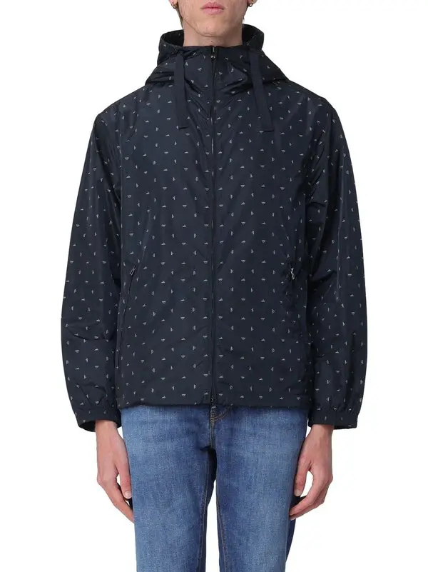 Emporio Armani Printed Hooded Jacket - Multicolor