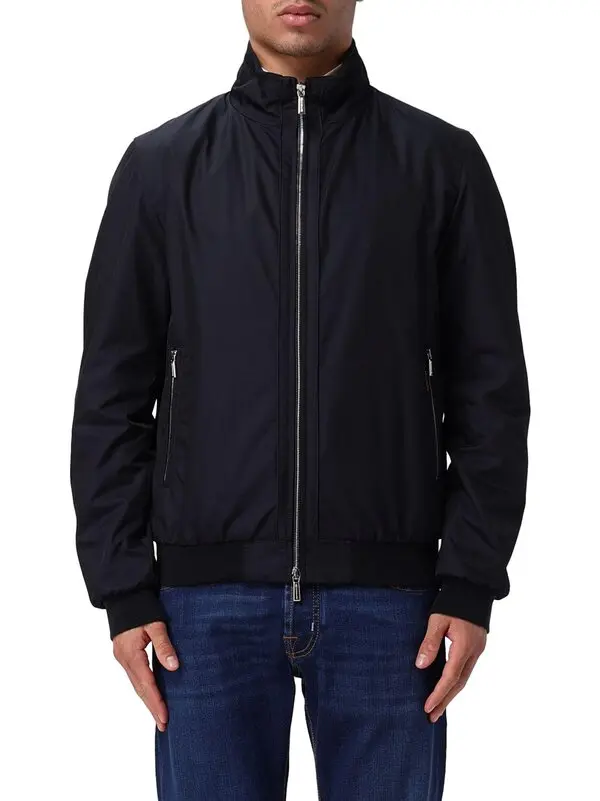MOORER Waterproof Polyester Bomber Jacket - Blue