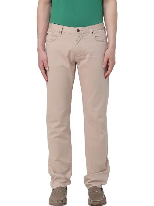 Emporio Armani Slim Fit Trousers - Beige