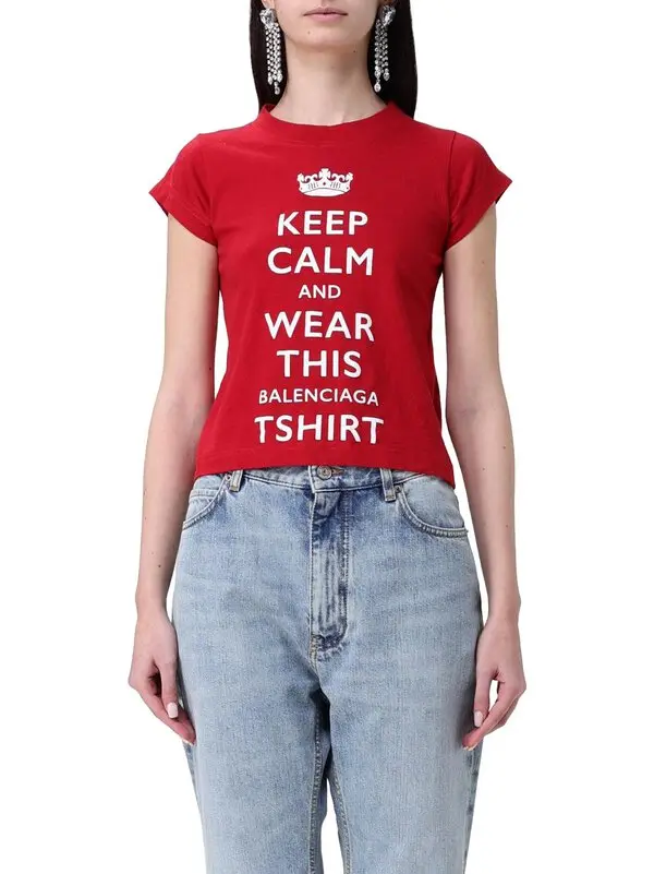 Balenciaga Keep Calm And Wear This T-shirt - Red