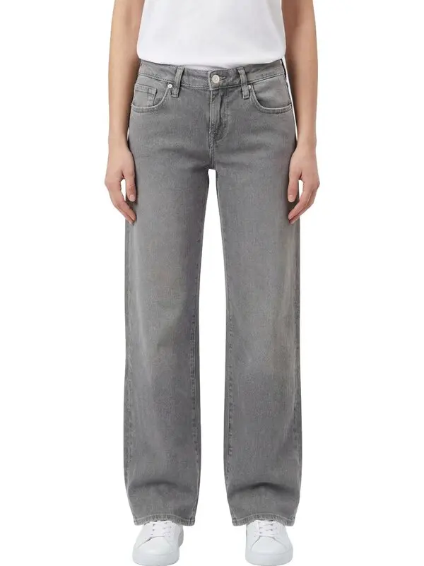 7 For All Mankind Wide Leg Denim Jeans - Grey