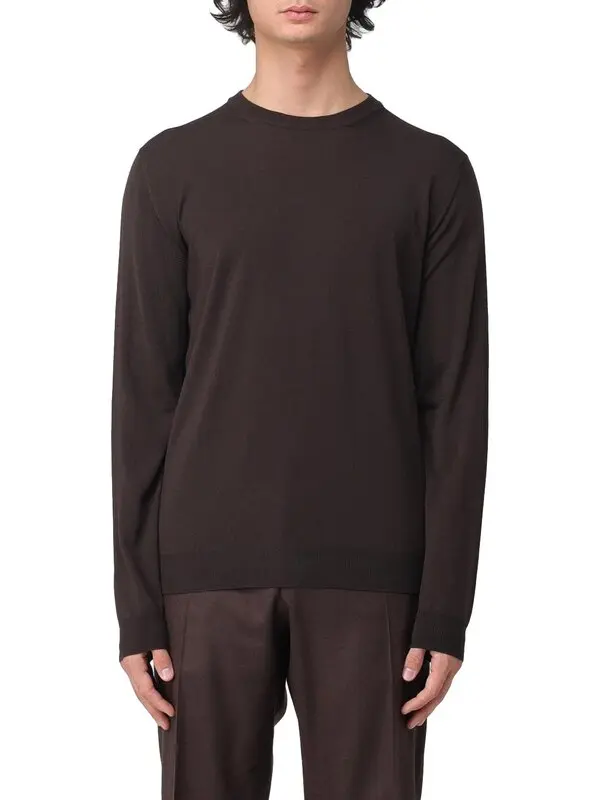 ZANONE Crew Neck Fine Knit Jumper - Brown