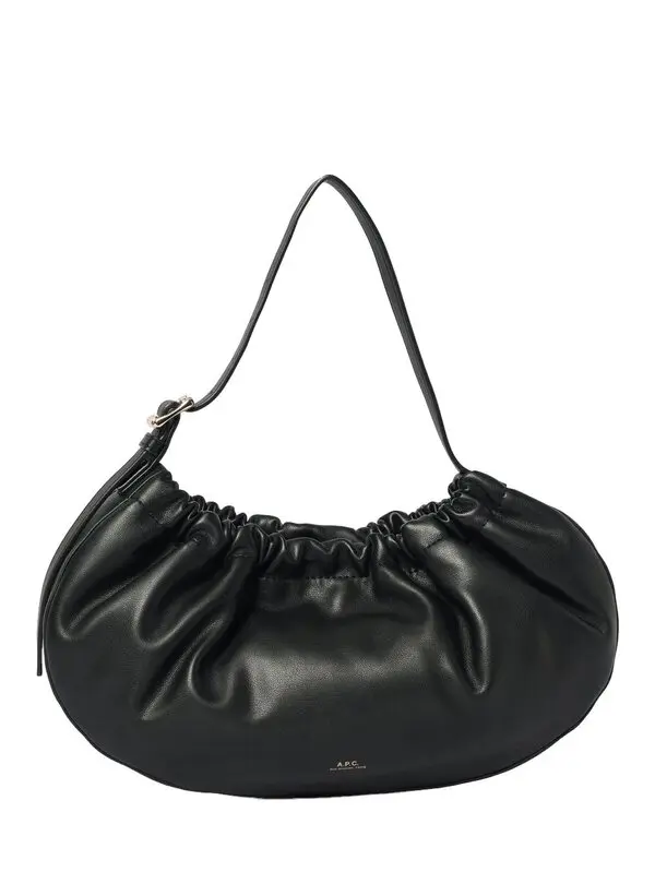 A.p.c. Ninon Rounded Shoulder Bag - Black