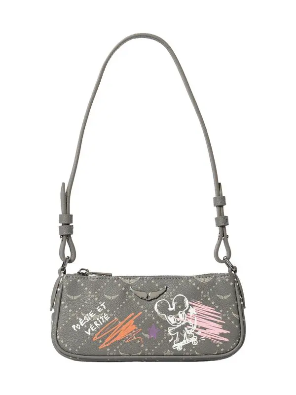 Zadig&Voltaire Z Pocket Graffiti Print Bag - Grey