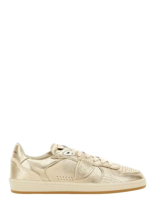 Philippe Model Pgal Laminated Leather Sneakers - Brown