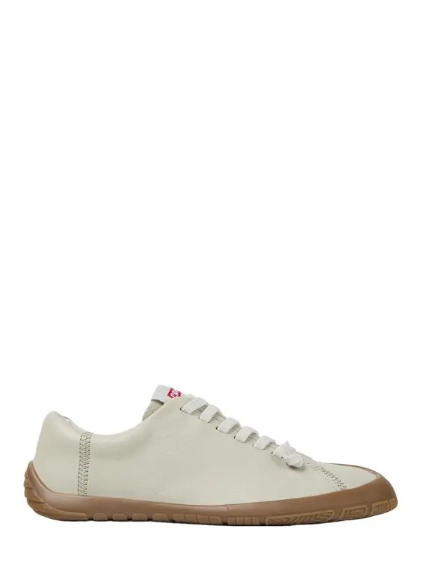 Camper Peu Path+ Smooth Leather Slip-on Sneakers With Elastic Laces - Beige