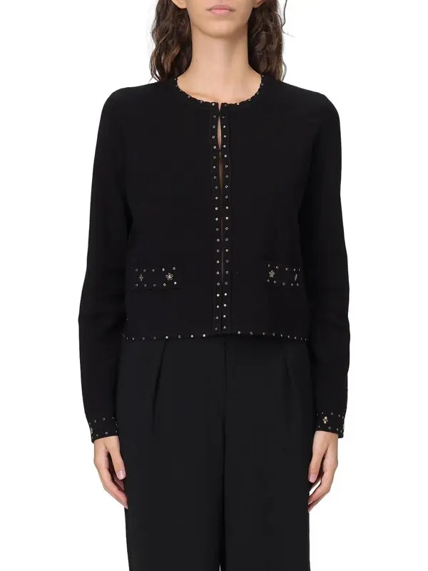 TWINSET Embellished Knit Jumper - Black