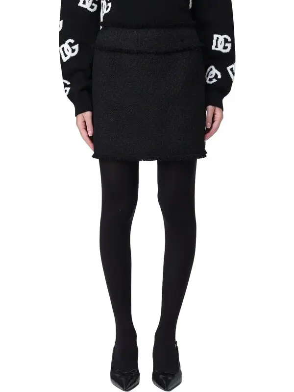 Dolce & Gabbana Textured Mini Skirt - Black