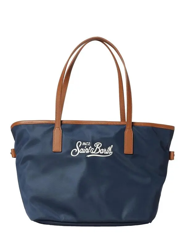 MC2 SAINT BARTH Nylon Bag With Embroidered Logo - Navy
