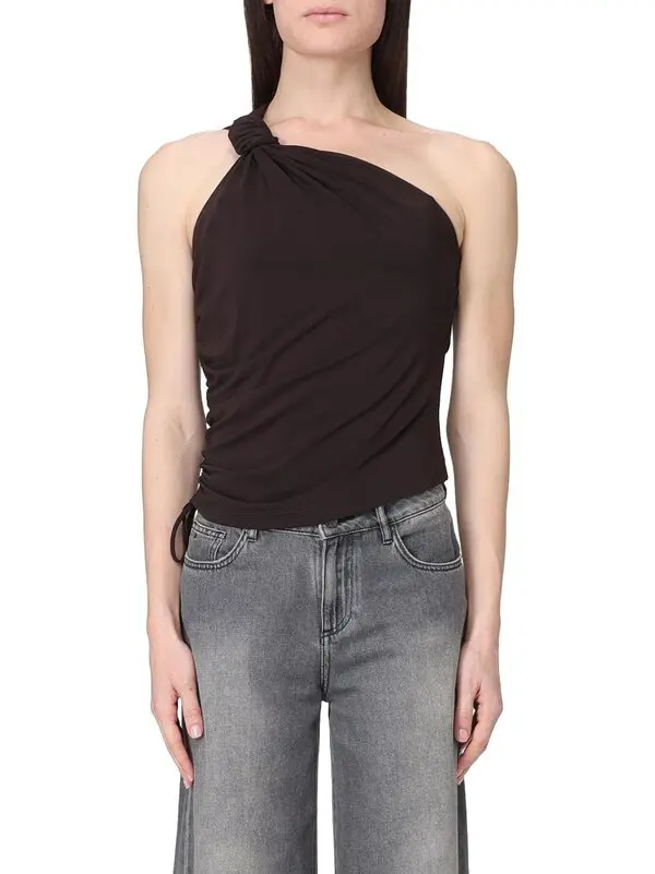 Pinko One Shoulder Top - Brown