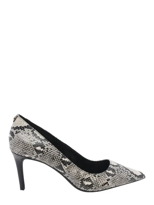 Michael Kors Alina Flex Python-print Leather Stiletto Pumps - Grey
