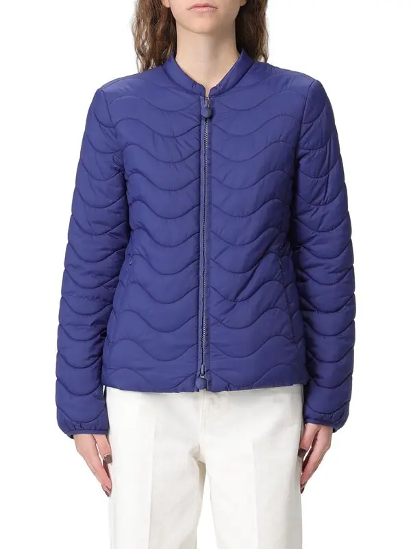 Emporio Armani Quilted Zip-up Jacket - Blue