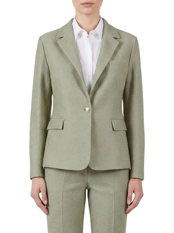 CIRCOLO 1901 Single Breasted Cotton Blazer - Multicolor