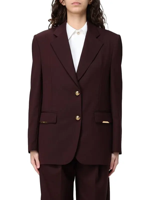 Elisabetta Franchi Virgin Wool Blend Single-breasted Blazer - Brown