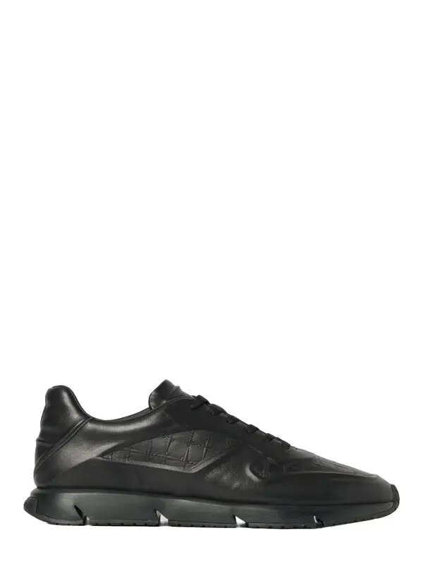 Paciotti Bovine Leather Lace Up Sneakers - Black