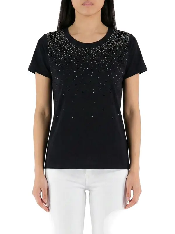 Liu Jo Embellished Crewneck T-shirt - Black