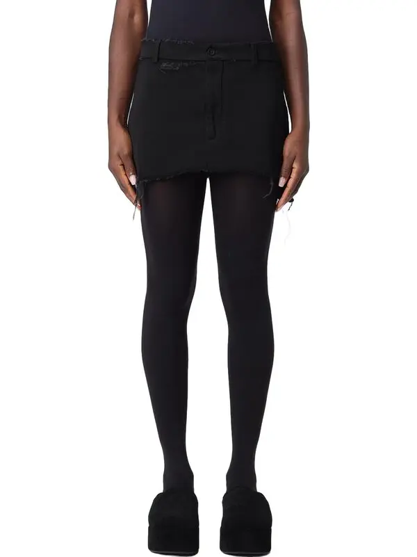 Balenciaga Denim Mini Skirt - Black