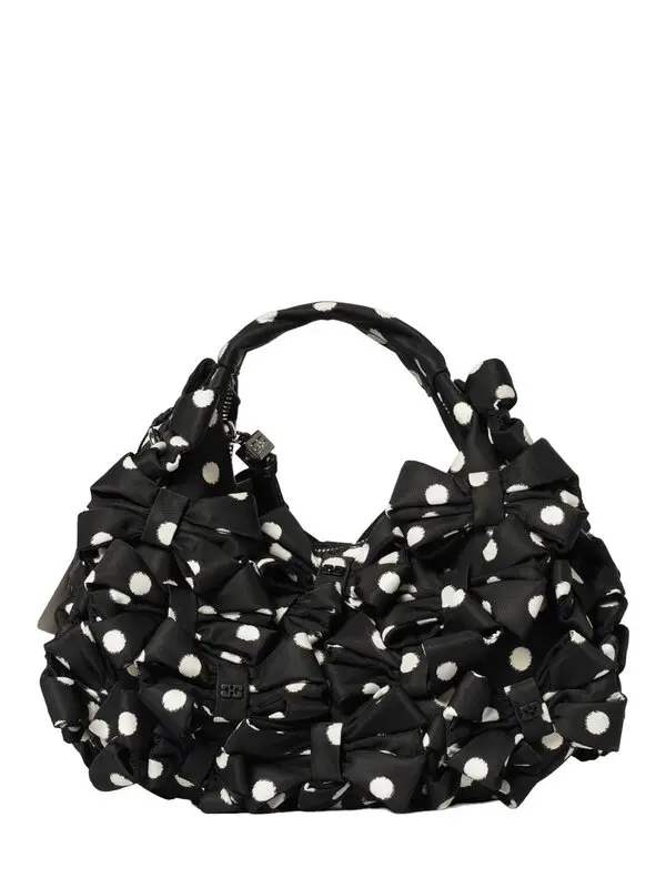GANNI Polka Dot Handbag - Black