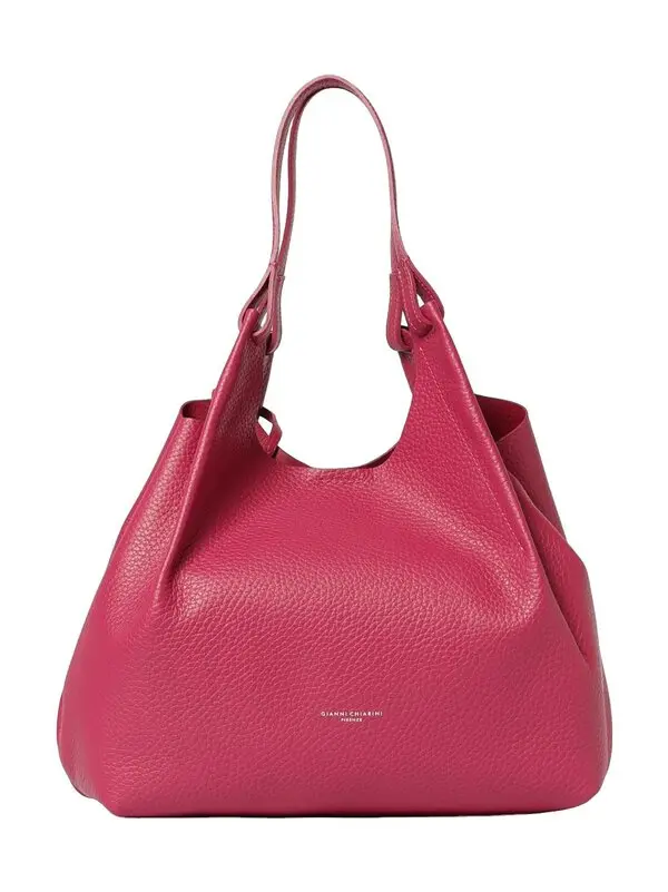 GIANNI CHIARINI Textured Leather Shoulder Bag - Red
