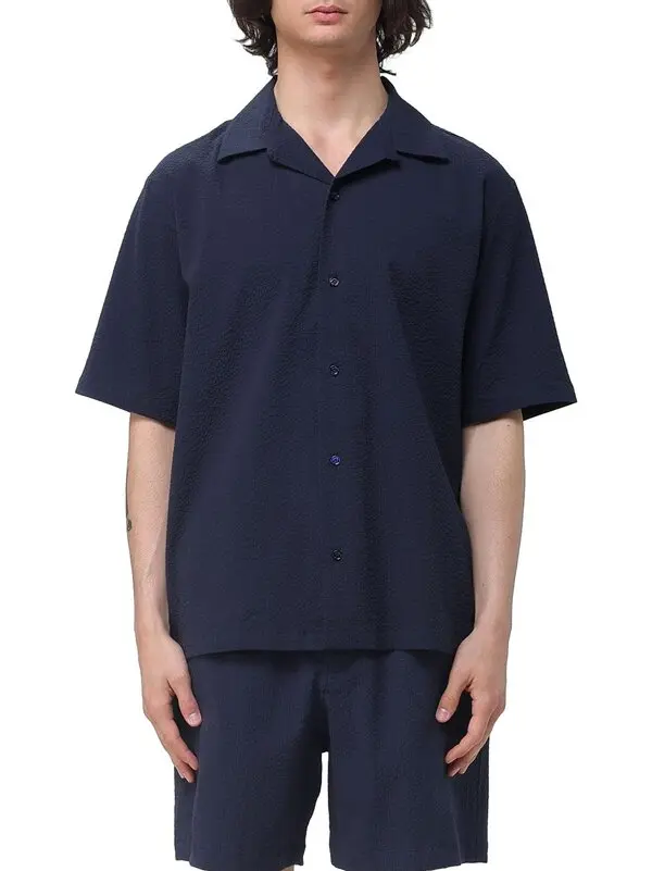 Maison Kitsuné Basic Cotton Shirt - Blue