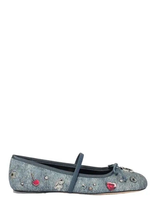Marc Jacobs Embellished Ballet Flats - Denim