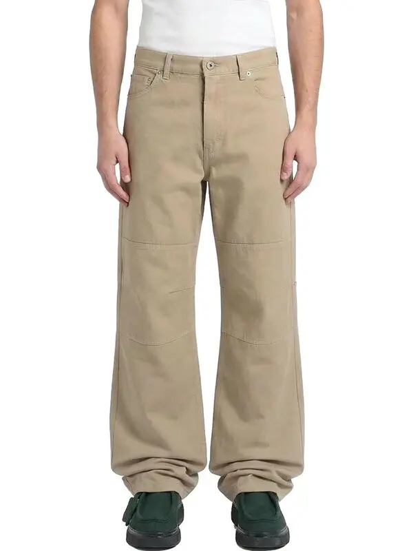 Burberry Cotton Wide Leg Trousers - Beige