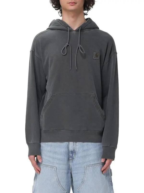 Carhartt Work In Progress Cotton Logo Hoodie - Black