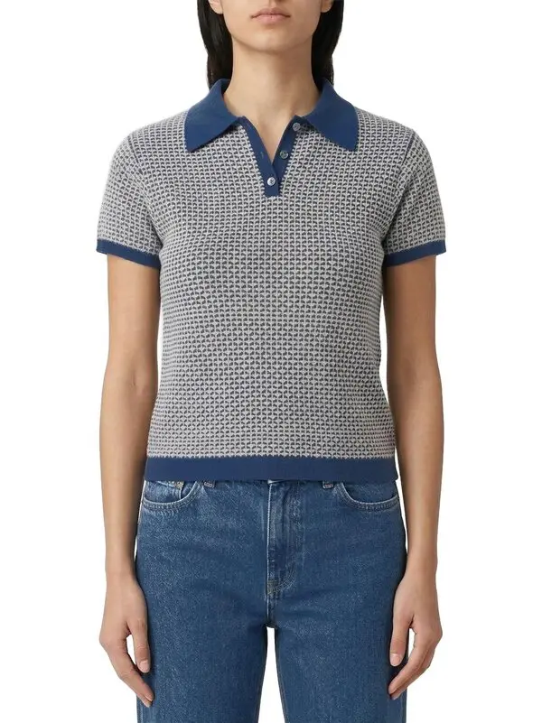 Guest In Residence Knitted Polo Shirt - Navy