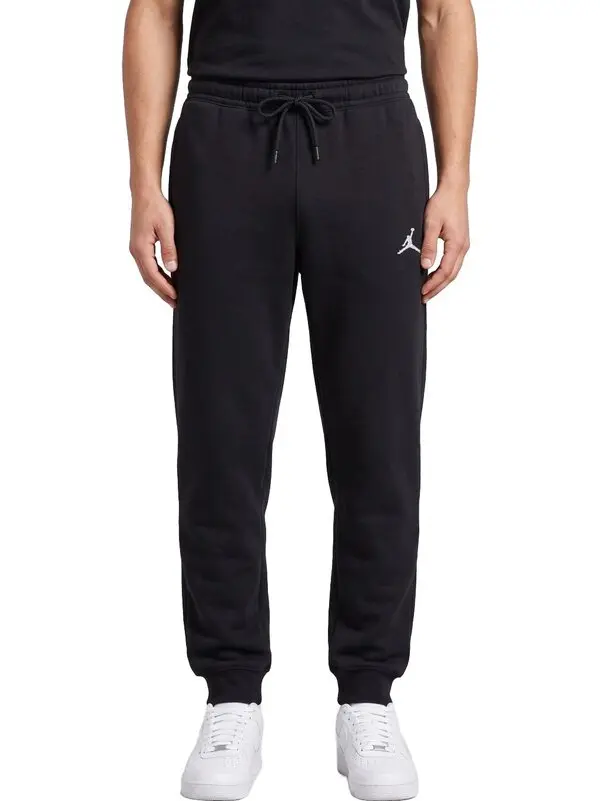 Nike Cotton Blend Jogging Pants With Elasticated Waist And Logo - Black
