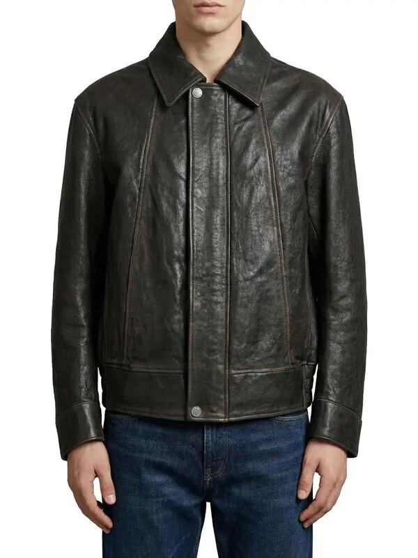 GOLDEN GOOSE Leather Jacket - Black