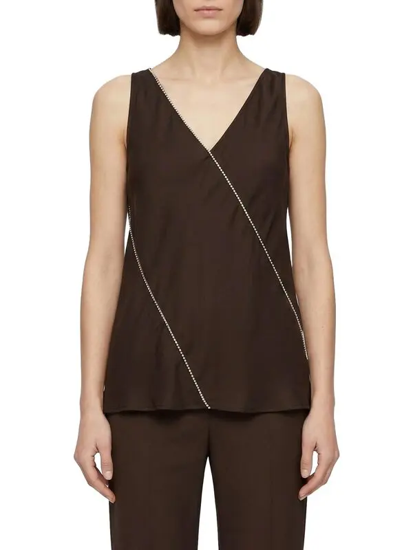 JIL SANDER Sleeveless Viscose Top - Violet