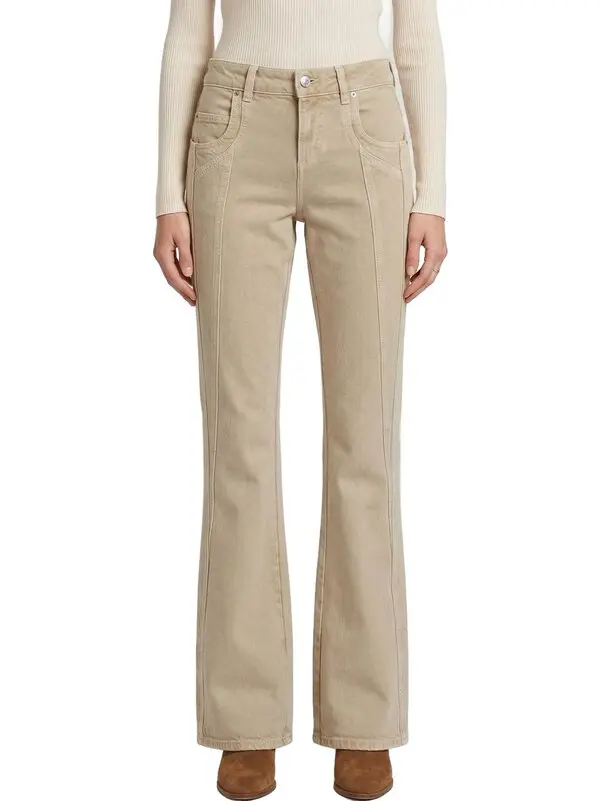 Isabel Marant Étoile Jaylis Denim Jeans - Beige
